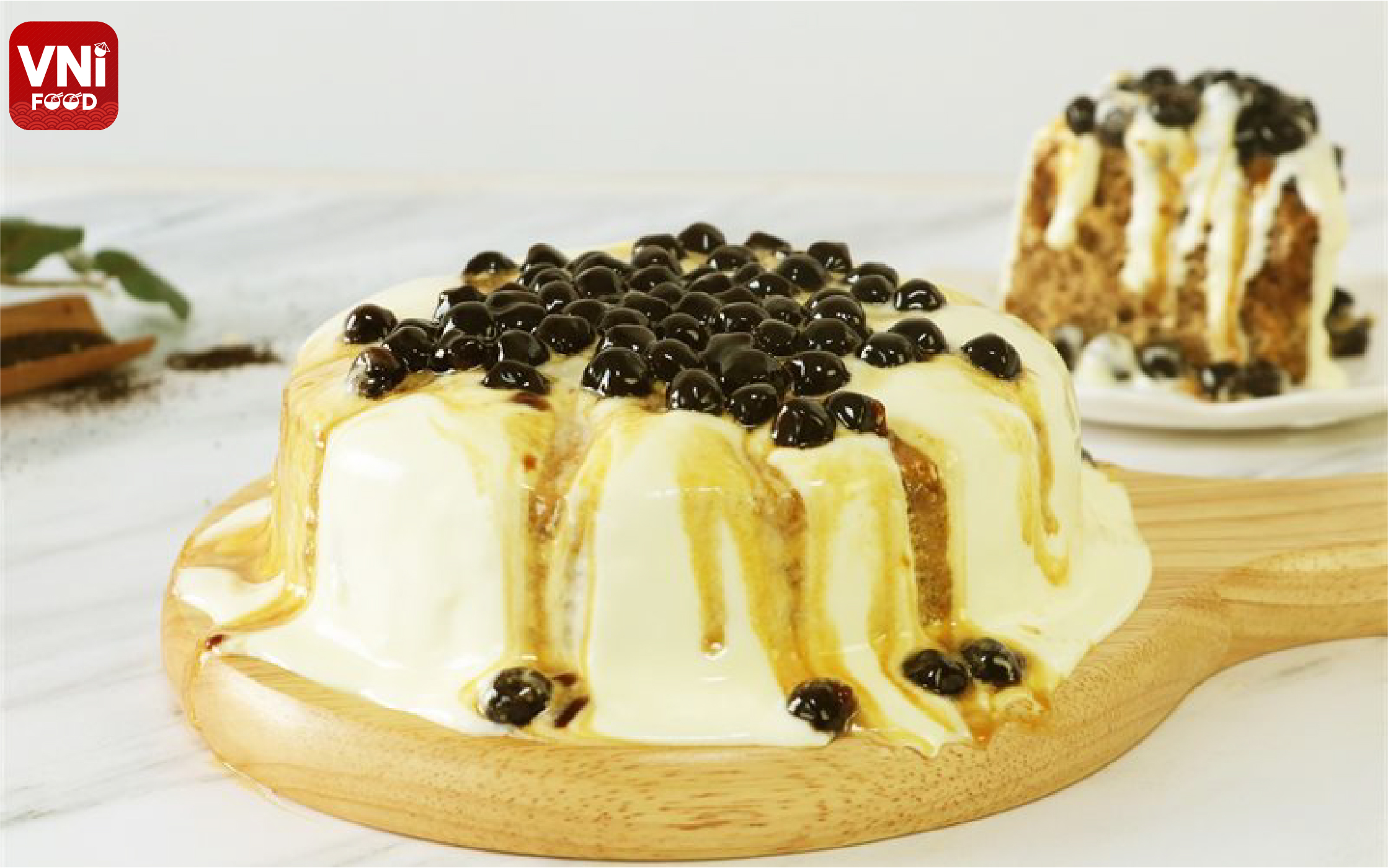 HOW TO MAKE BOBA MILK TEA CAKE - VniFood