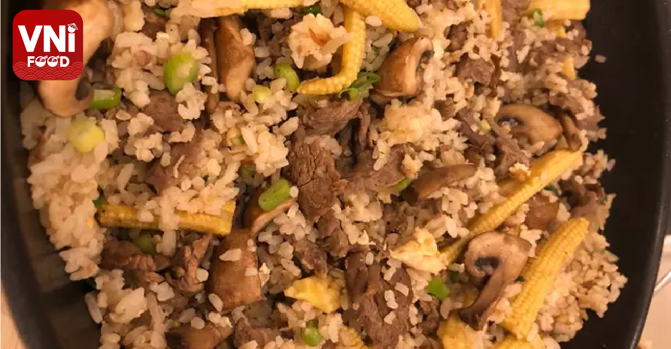 FRIED RICE WITH BEEF AND BABY CORN - VniFood