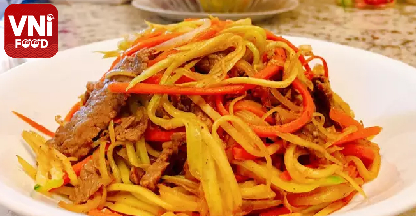 STIR-FRIED PAPAYA WITH BEEF - VniFood